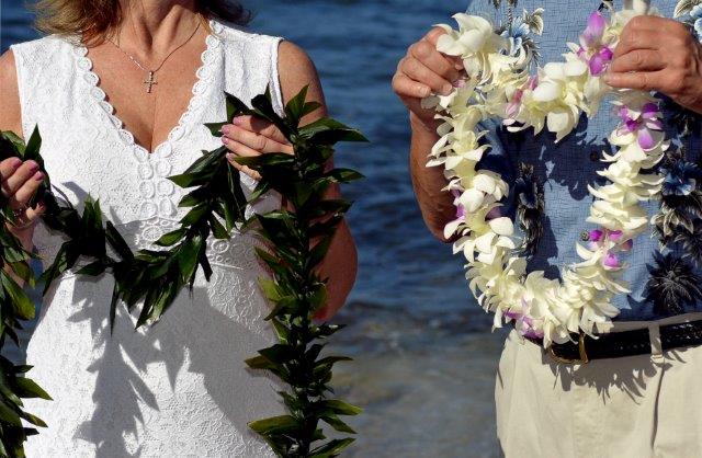 Examples of All Ways Maui'd Weddings Leis, Bouquets & Circles of Flowers